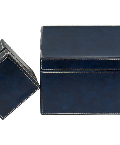 Square Leather Boxes | Nascent Exports